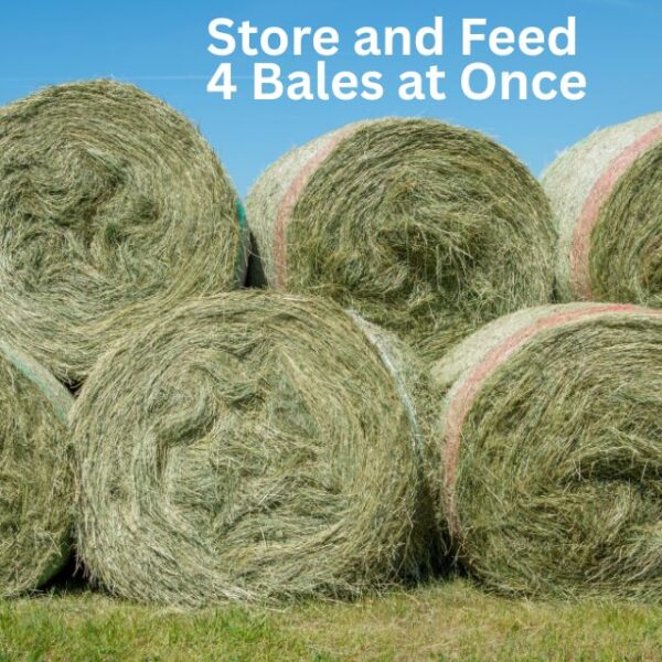 An Innovative way to feed and store hay for your cattle or livestock.